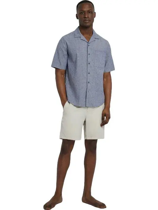 Onia Stretch Yarn Dyed Vacation Shirt - Navy