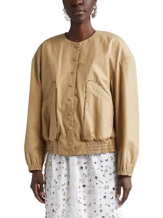 Dries Van Noten Cotton Blouson Jacket - Beige