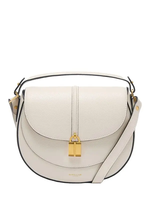 DEMELLIER Siena Leather Saddle Crossbody Bag - Chalk