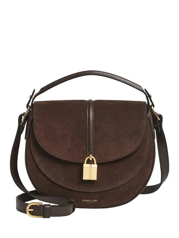 DEMELLIER Siena Leather Saddle Crossbody Bag - Mocha/mocha