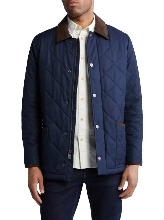 Hart Schaffner Marx Evansville Water Resistant Quilted Jacket - Navy