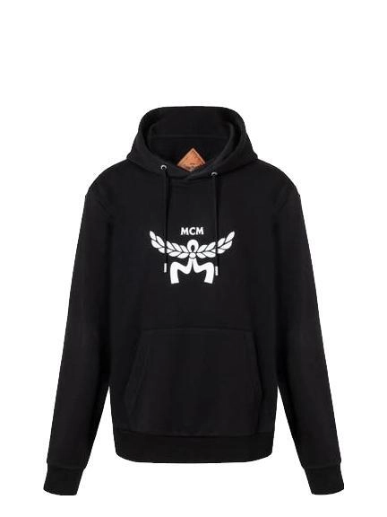 Mcm Classic Logo Hoodie In Organic Cotton - Black