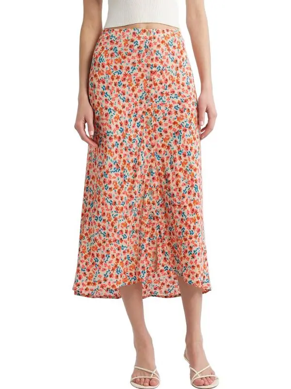 Rails Rosetta Floral Print Midi Skirt - Red Posy