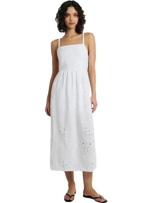 Onia Air Linen Blend Maxi Dress - White