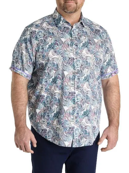 ROBERT GRAHAM DXL Big & Tall Paisley Sport Shirt - Multi