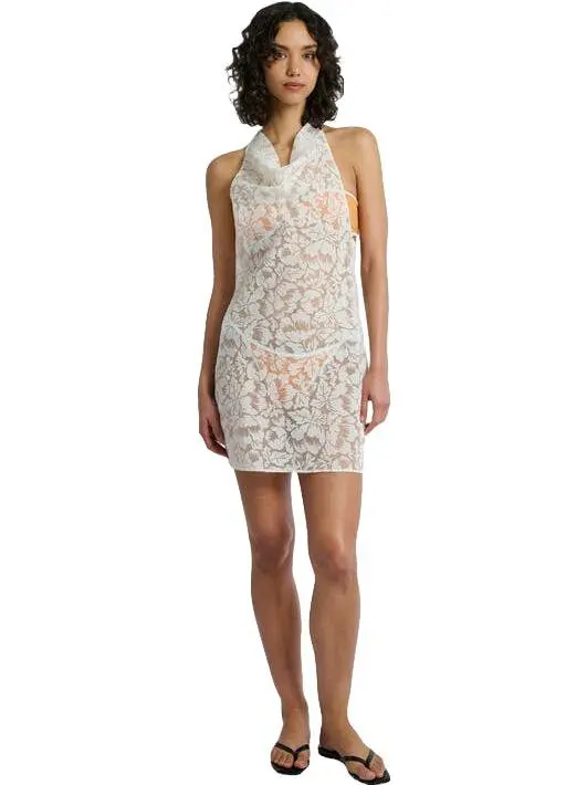 Onia Burnout Cowl Mini Dress - White
