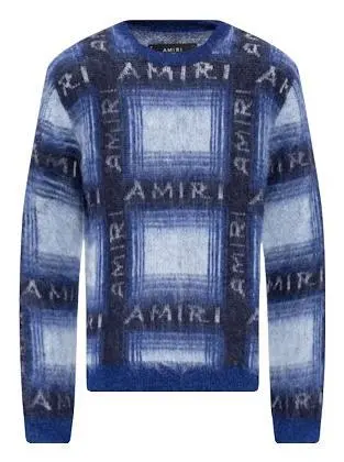 Amiri Brushed Mohair Plaid Shirt - Blue