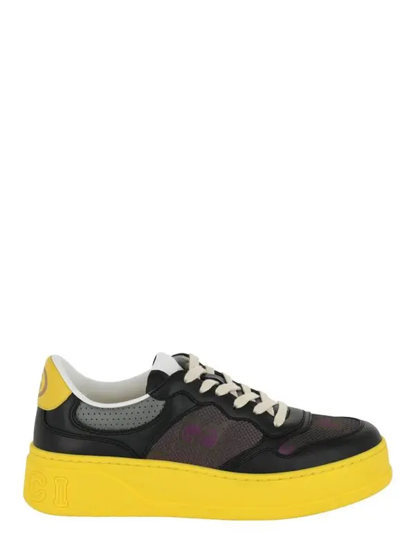 Gucci Gg Dali Lowin Sneakers - Black/yellow