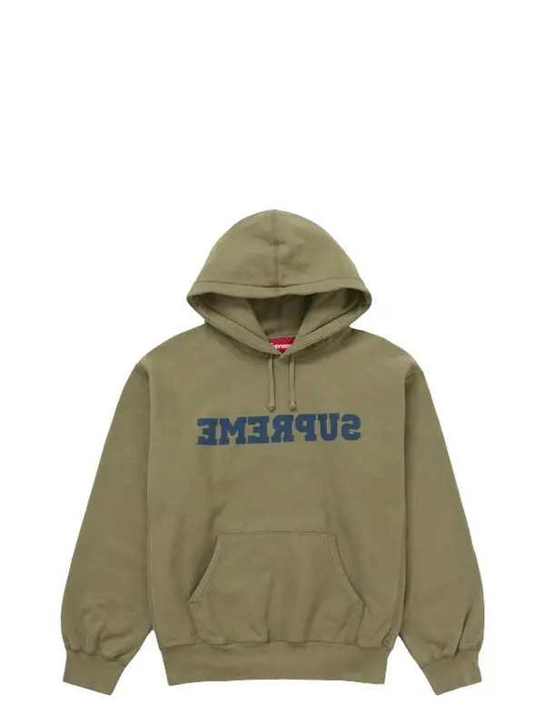 Supreme Reverse Hooded Sweatshirt - Dusty Olive