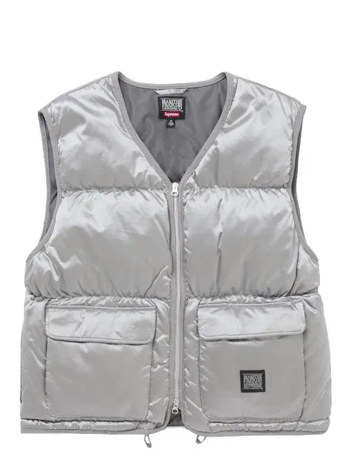 Supreme Marithé + François Girbaud Down Puffer Vest - Silver