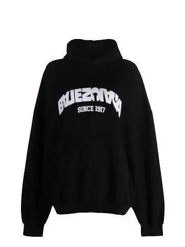 Balenciaga Round Backflip Hoodie - Black