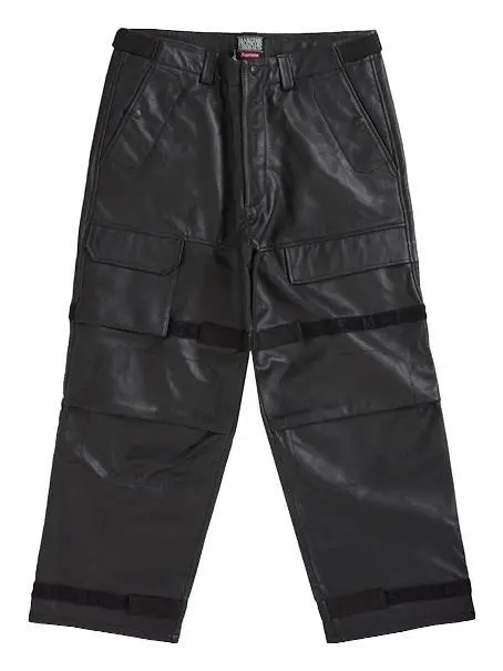 Supreme Marithé + François Girbaud Leather Cargo Pant - Black