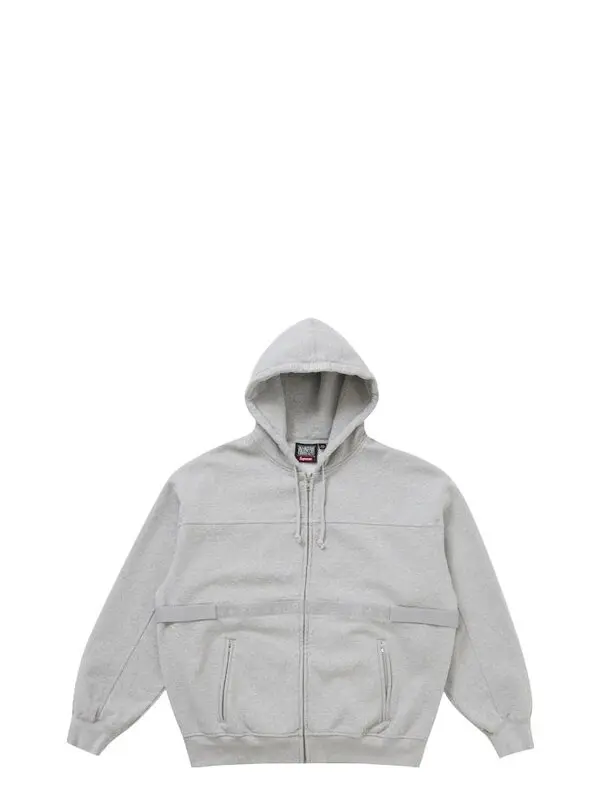 Supreme Marithé + François Girbaud Zip Up Hooded Sweatshirt - Heather Grey