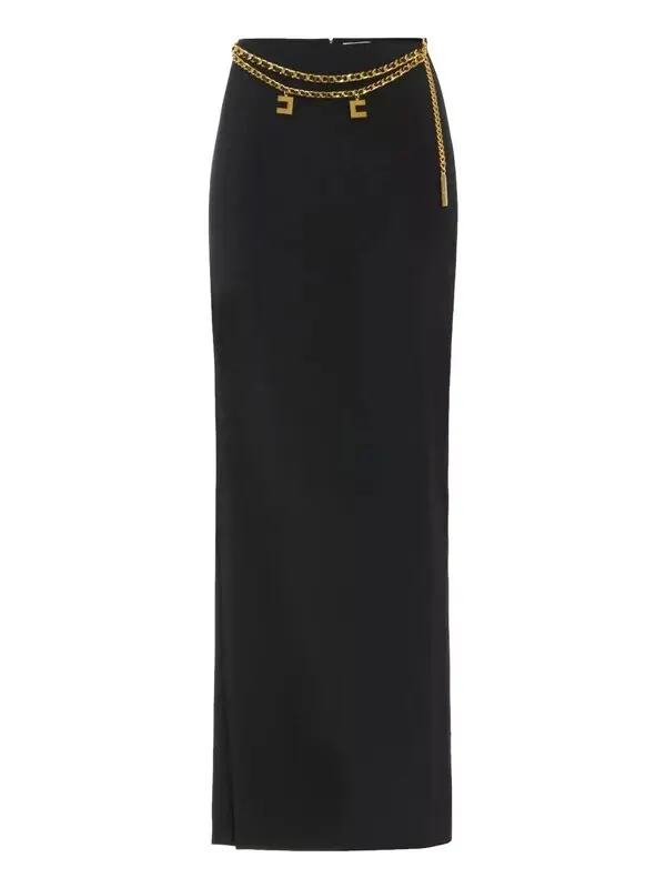 Elisabetta Franchi Chain-detail Maxi Skirt - Black