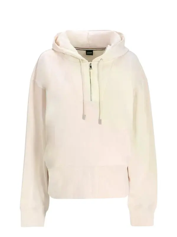 BOSS Cotton Hoodie - White