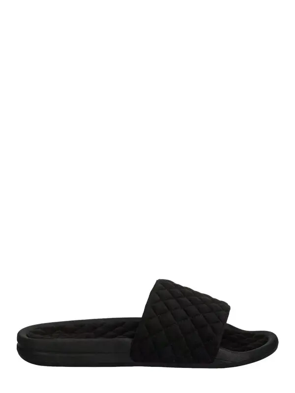 Apl Quilted Slide Sandals - Black