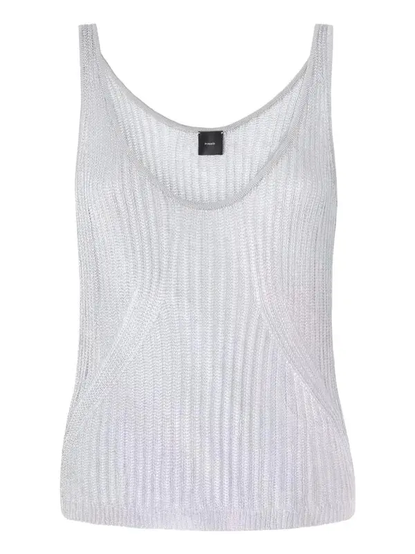 Pinko Rib-knit Tank Top - Grey