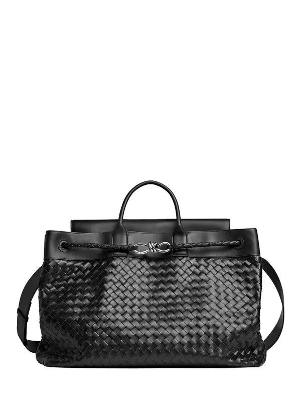 Bottega Veneta Large Andiamo Voyager Holdall - Grey