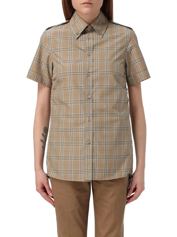 Burberry Checked Shirt - Beige