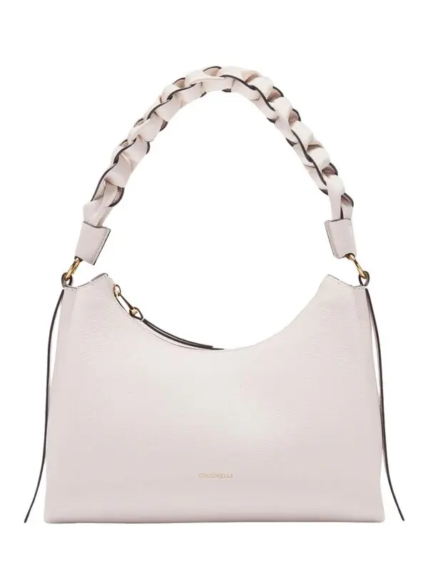 COCCINELLE Braided Shoulder Bag - White