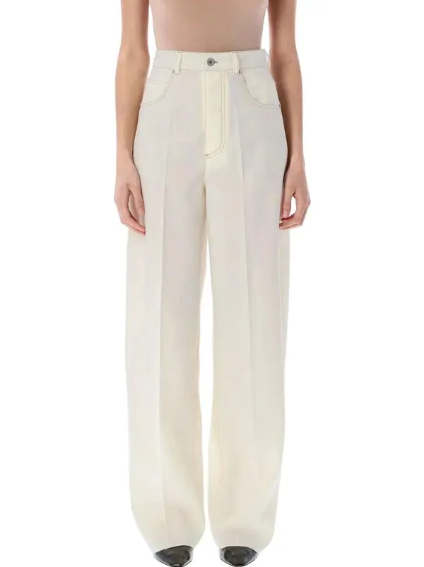 Bottega Veneta Wide Leg Pants - White