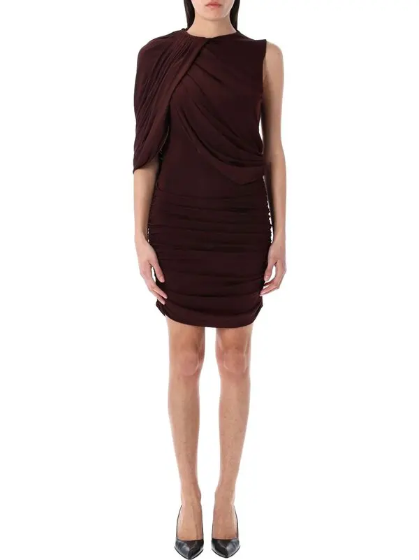 Magda Butrym Draped Dress - Burgundy