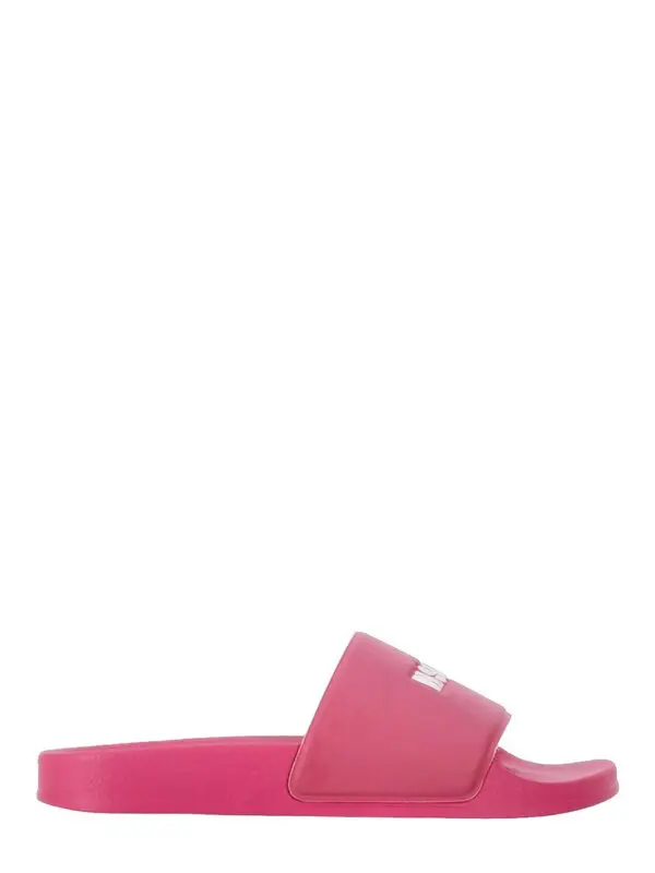 MSGM Flat Slide Sandals - Fuchsia