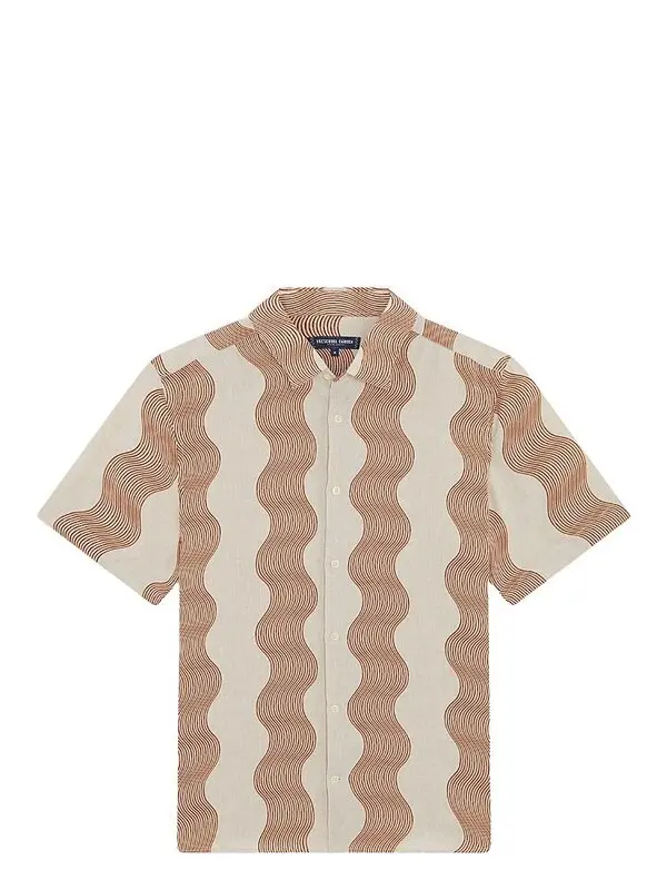 Frescobol Carioca Frescobol Carcioca Relaxed Fit Castro Duo Cabana Stripe Shirt - Ecru Sienna