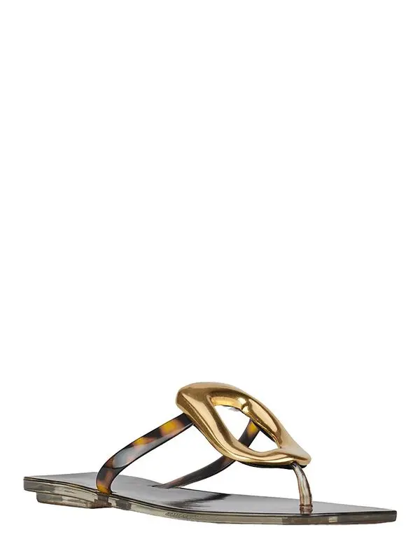 Jeffrey Campbell Linques Jelly Sandals - Tortoise Gold