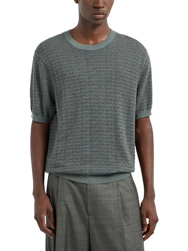 Emporio Armani Stitched Logo Sweater - Balsam Green