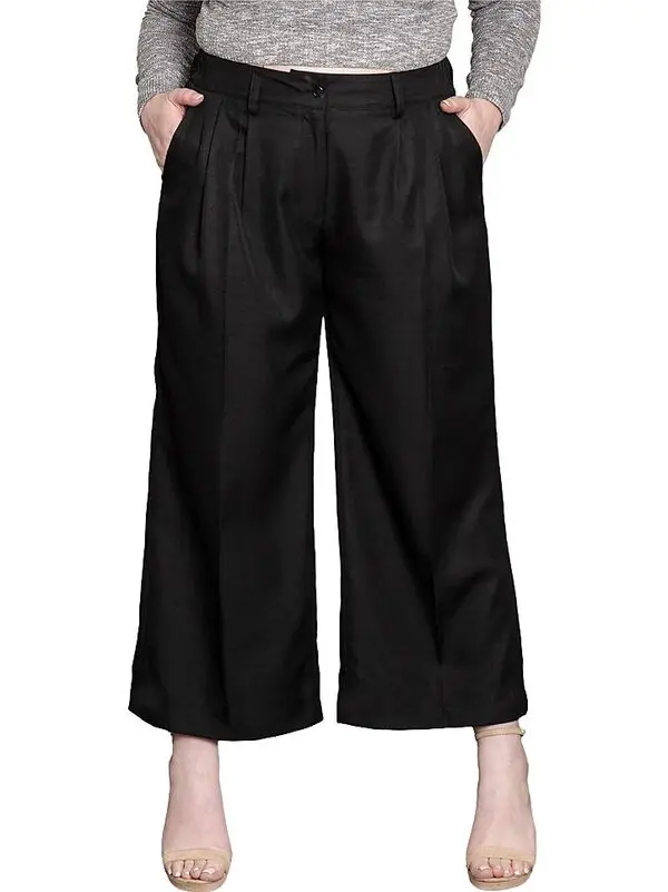 STANDARDS & PRACTICES Wide Leg Palazzo Pants - Black