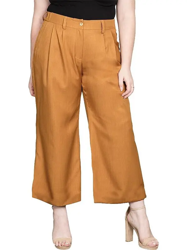 STANDARDS & PRACTICES Wide Leg Palazzo Pants - Khaki