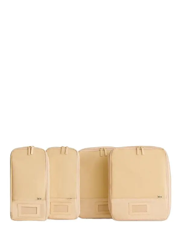 BEIS Compression Packing Cubes Set Of 4 - Beige