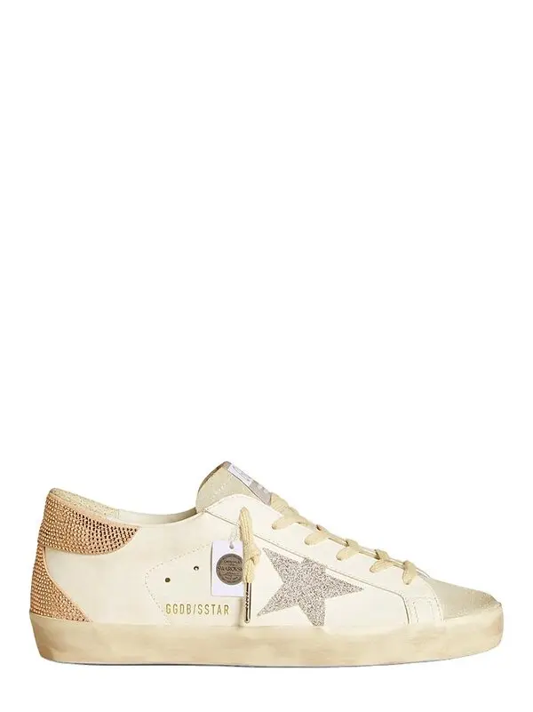 GOLDEN GOOSE Super Star Lace-up Sneakers - White/ive/crystal/light Peach