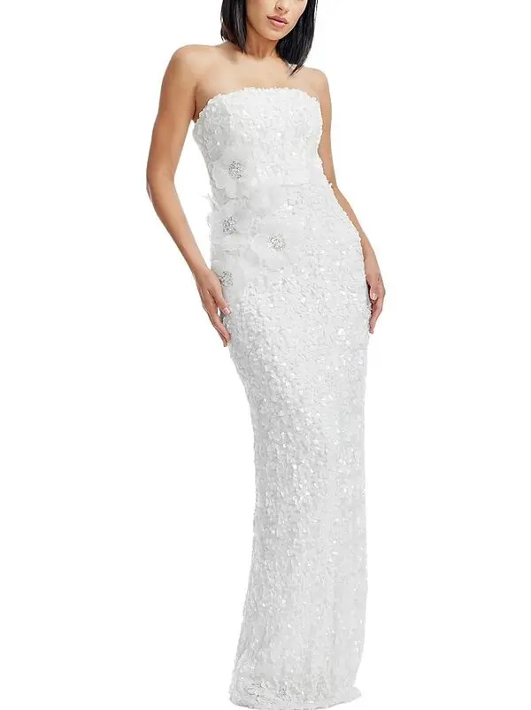 Dress The Population Izza Gown - White
