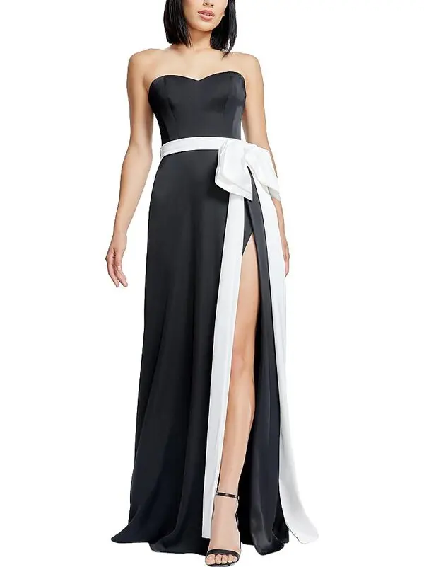 Dress The Population Athene Gown - Black-white