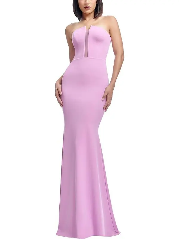 Dress The Population Izzy Strapless Gown - Lavender