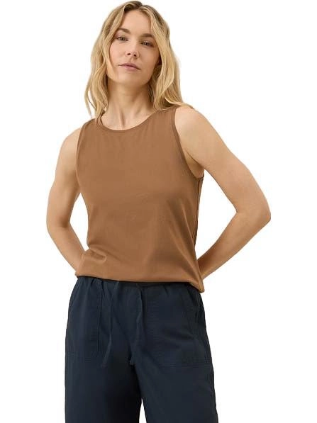 PACT Organic Cotton Softspun High Neck Tank - Brown Sugar
