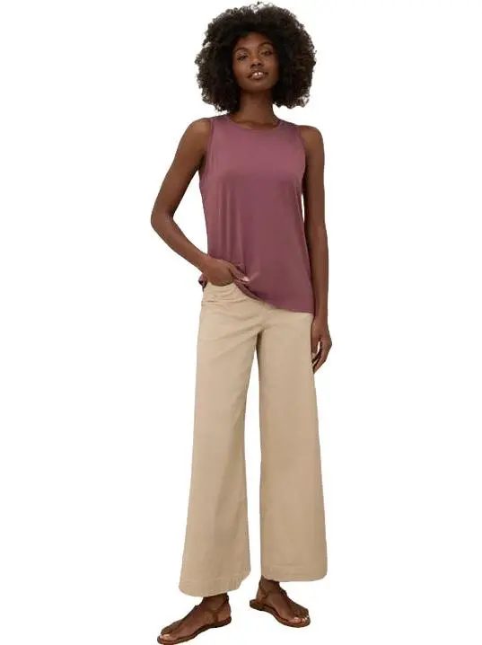 PACT Organic Cotton Softspun High Neck Tank - Mauve