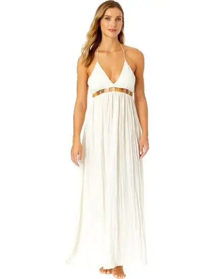 ANNE COLE V-neck Maxi Dress - Gardenia