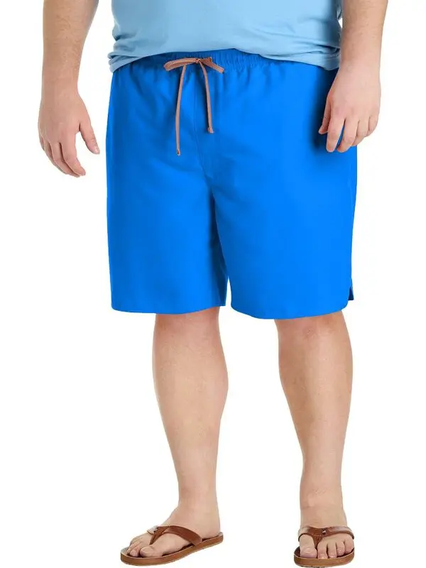 HARBOR BAY BY DXL Solid Swim Trunks - Olympian Blue