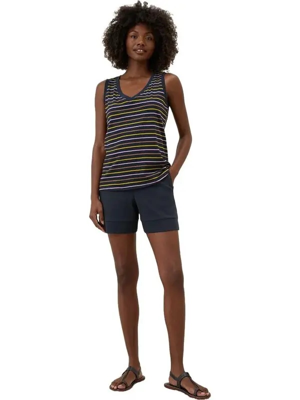 PACT Organic Cotton Softspun V-neck Tank - La Jolla Stripe