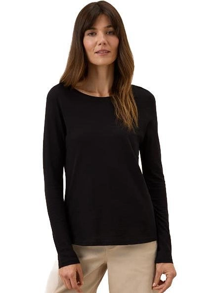 PACT Organic Cotton Featherweight Slub Long Sleeve Tee - Black