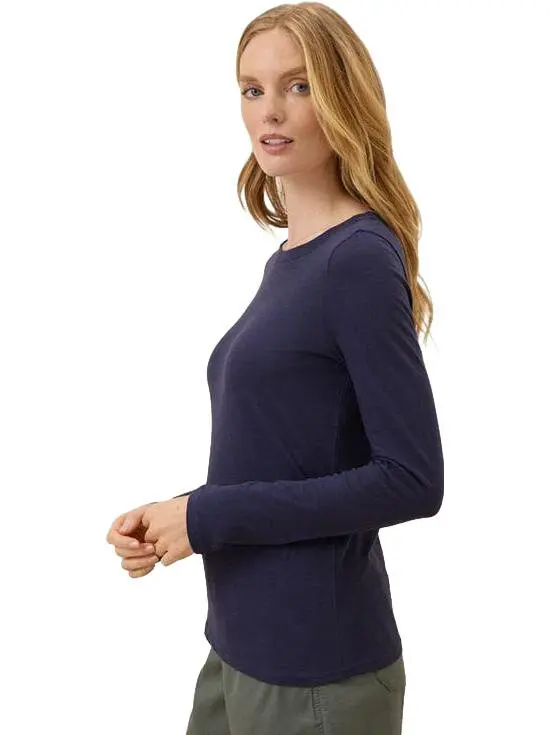 PACT Organic Cotton Featherweight Slub Long Sleeve Tee - Eclipse