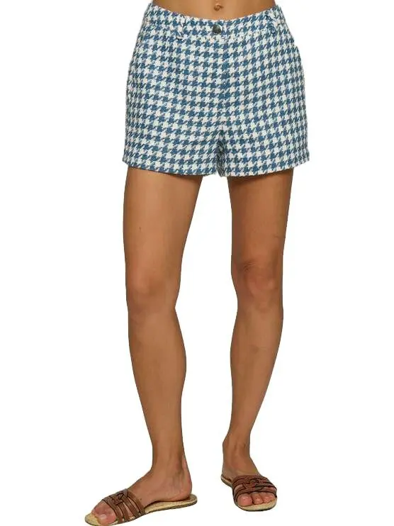 Central Park West Tweed Shorts - Blue