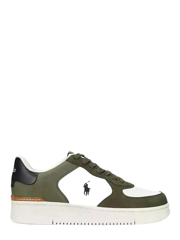Polo Ralph Lauren Masters Court Contrasting-panel Sneakers - Green
