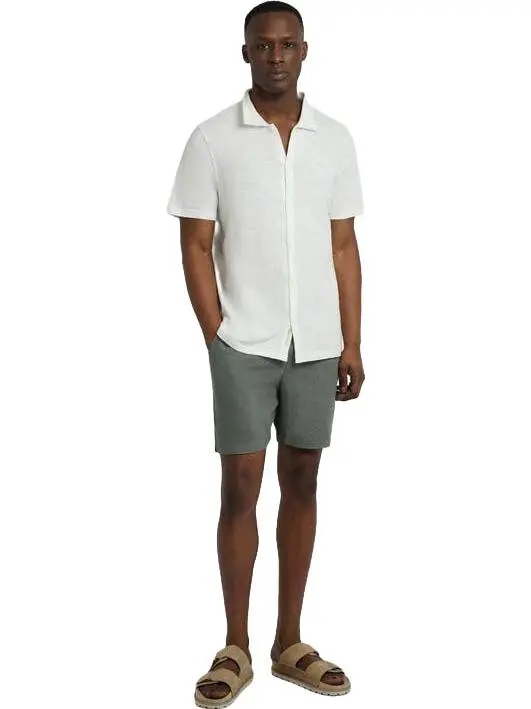 Onia Slub Short Sleeve Button-up Shirt - White