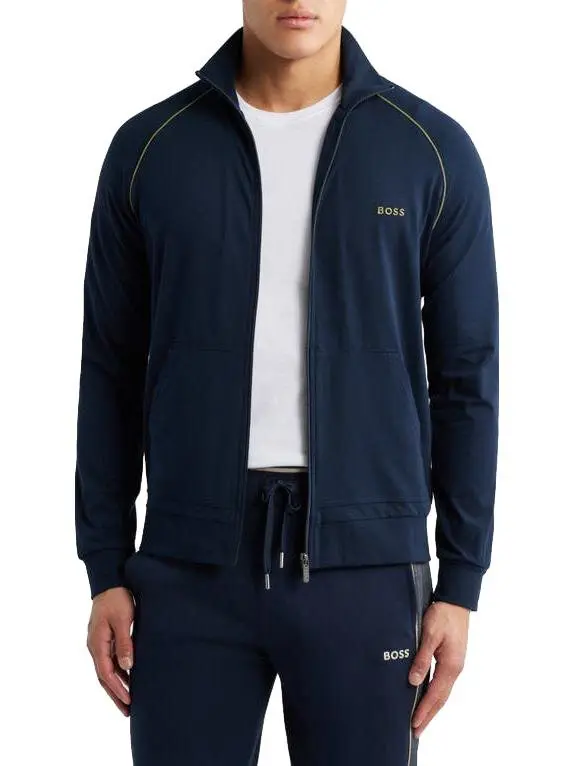 BOSS Mixmatch Z 1 Knit Jacket - Dark Blue