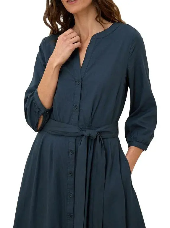 PACT Organic Cotton Lightweight Cotton Easy Dress - Midnight Blue