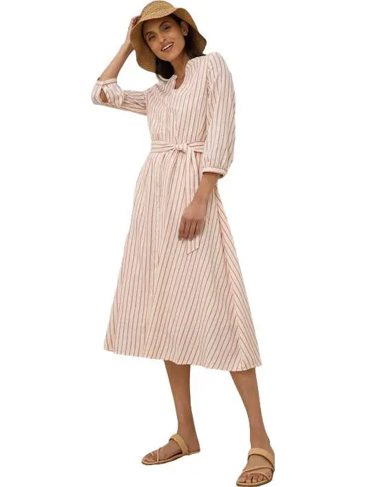 PACT Organic Cotton Lightweight Cotton Easy Dress - Zuma Stripe